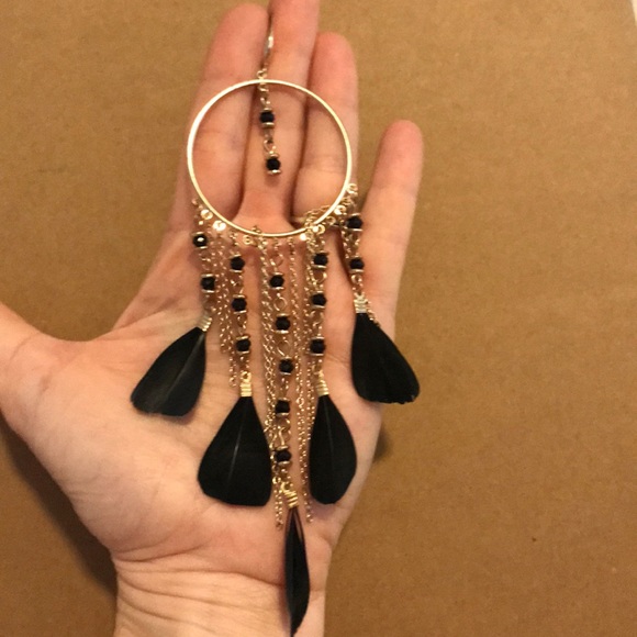 Jewelry | Gold Feather Hoops | Poshmark